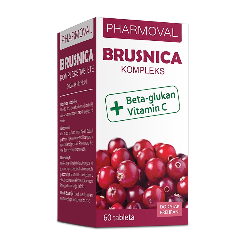 PHARMOVAL BRUSNICA KOMPLEKS A 60 - Dobre Ljekarne Webshop
