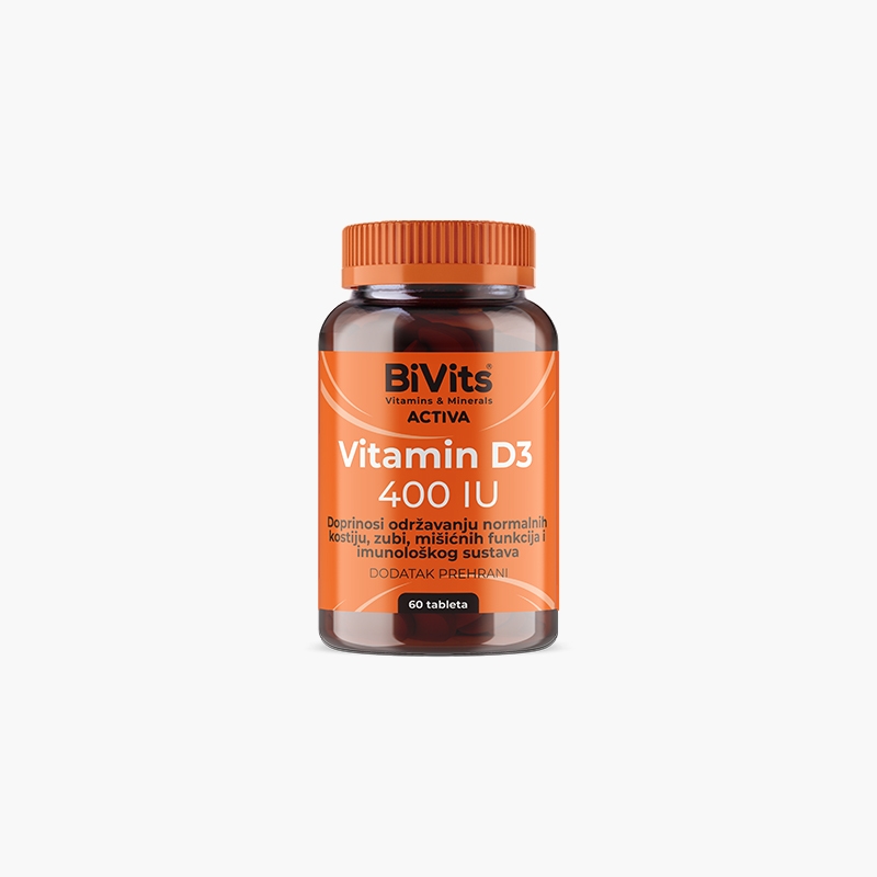 AbelaPharm BiVits Activa Vitamin D3 400 IU tablete 60 kom - Dobre ...