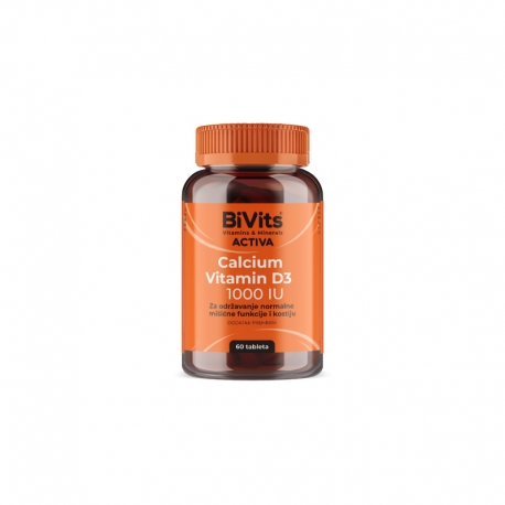 BiVits Activa Calcium Vitamin D3 1000 IU Tablete - Za Zdravlje Kostiju